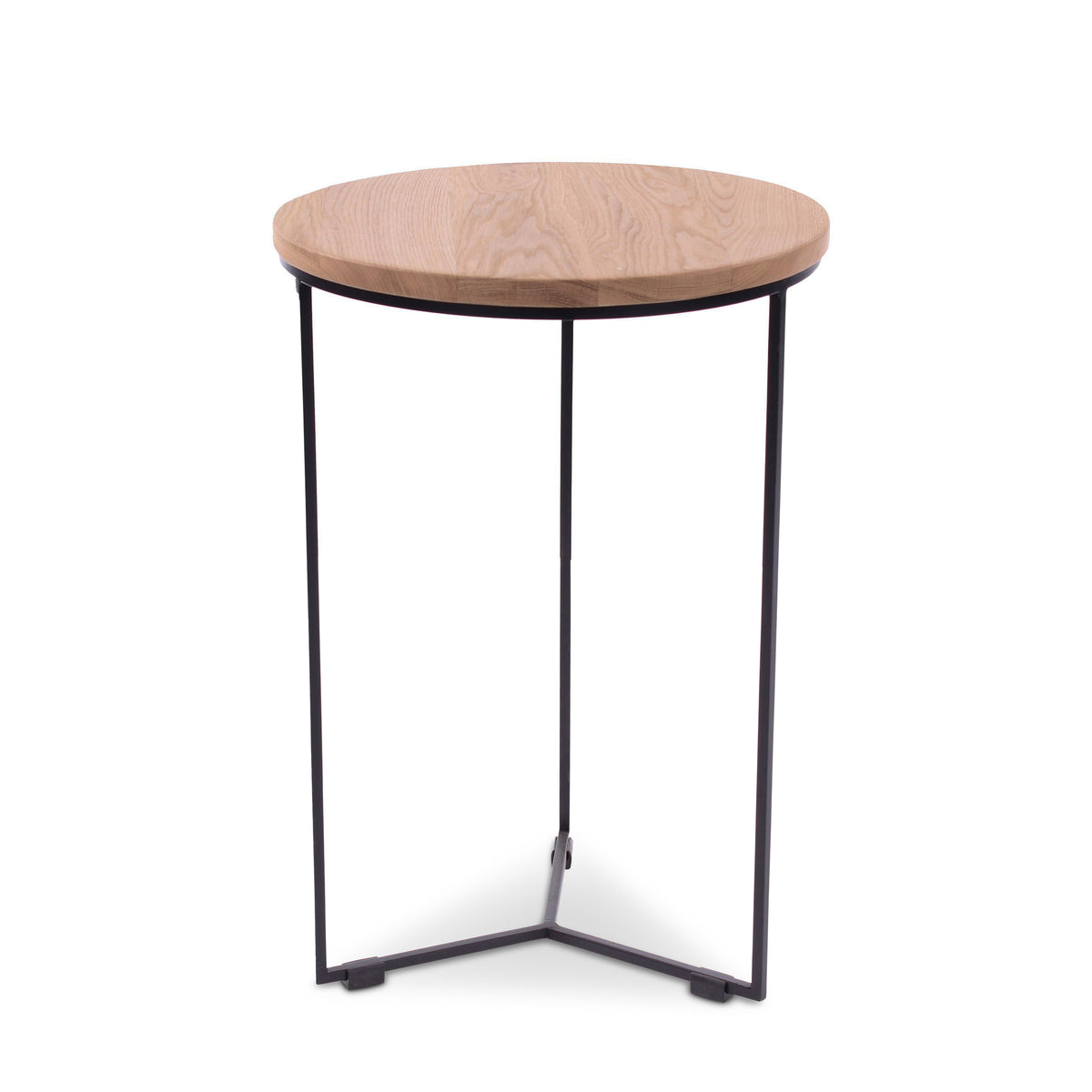 Side table natural black metal frame 40x40 ISAK | ZEN ZONE Furniture