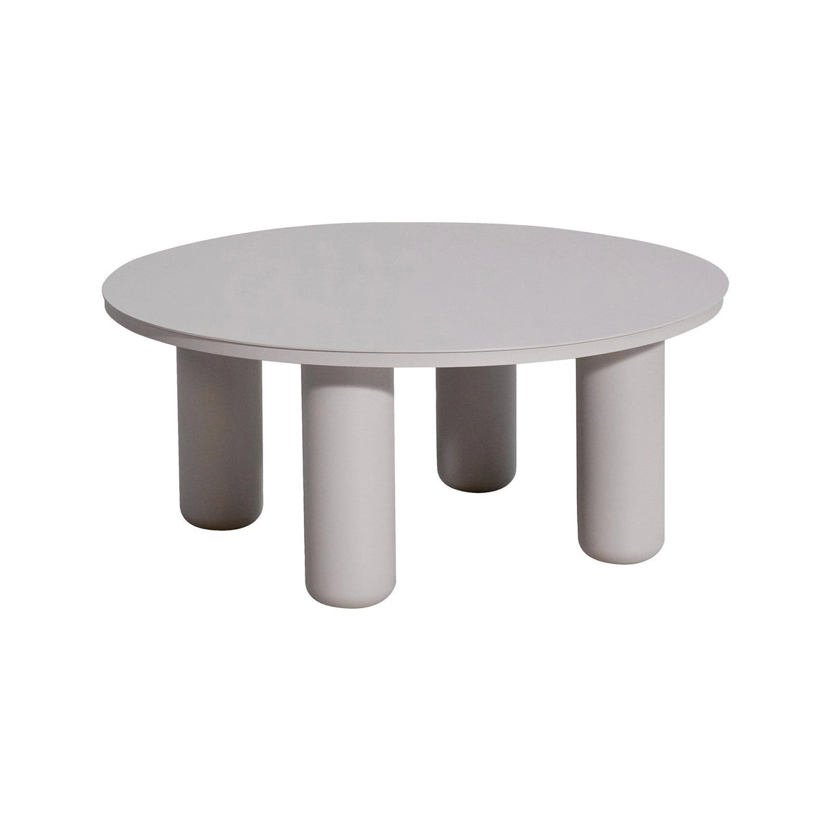 Quinn garden table made of aluminium in beige, 86x86x37.5 cm